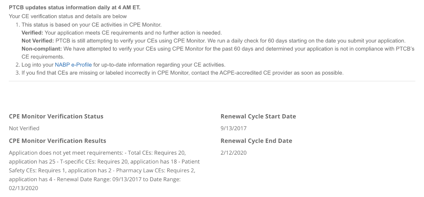 What information has PTCB verified via the CPE Monitor? – PTCB ...